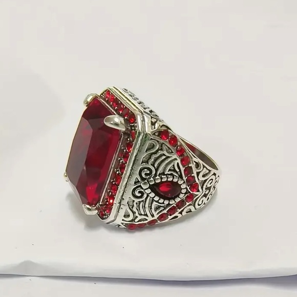 Accessories | New Vintage Turkish Ottoman Ruby Large Stone Silver 925 ...